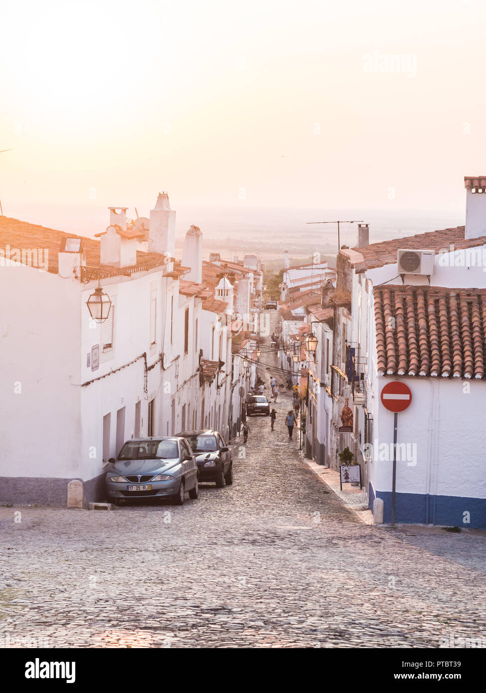 Estremoz, Portugal – August 22, 2018: Direita Street in Estremoz, Evora ...