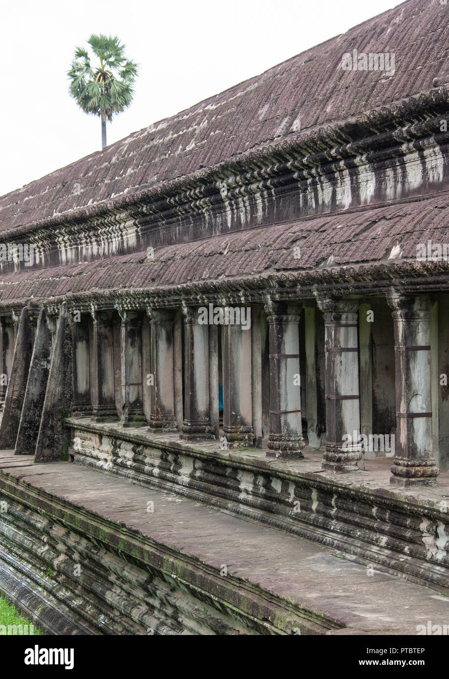 Columns along Angkor wat, Siem Reap Province, Angkor, Cambodia Stock ...