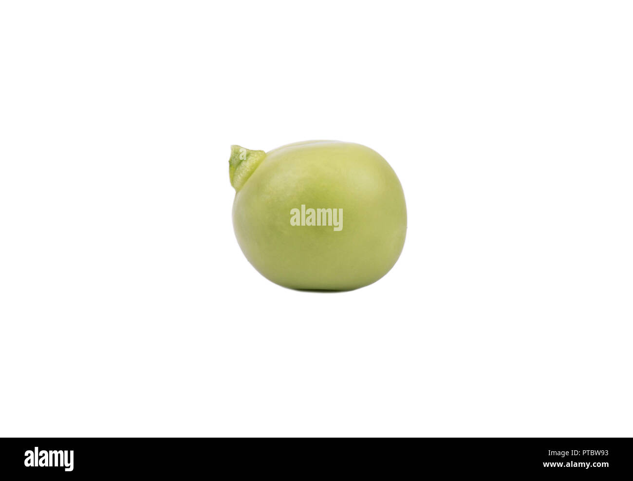 Single grain of green peas isolated on a white background Stock Photo ...
