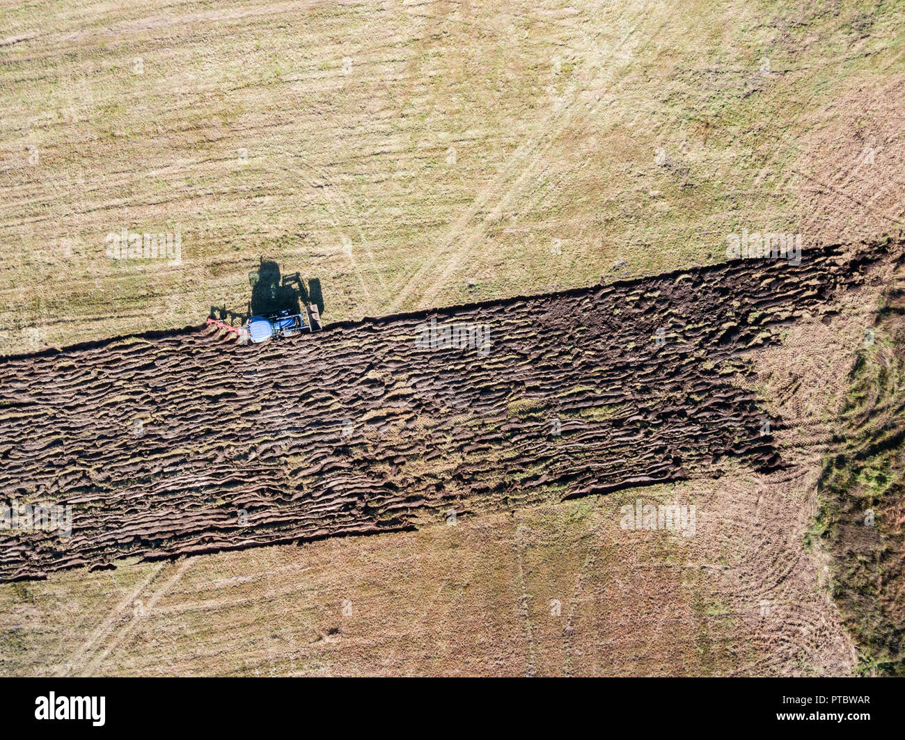 Aerial view agriculture tractor landscape hi-res stock photography and ...