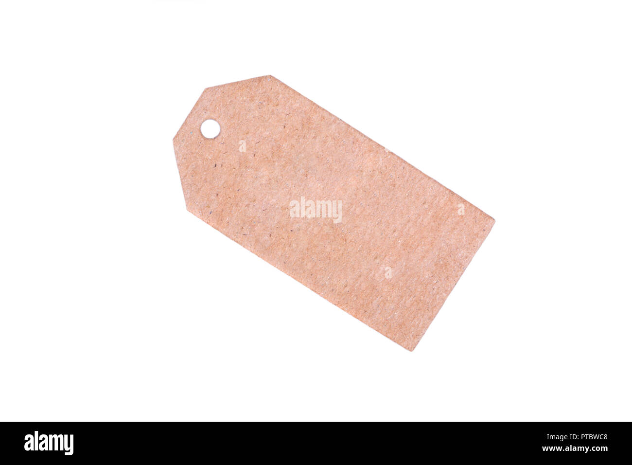 Blank cardboard label for prices and sales isolated on a white ...