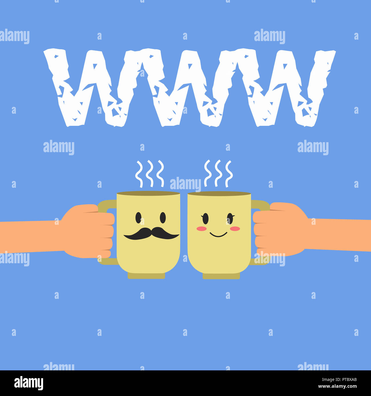 Handwriting text Www. Concept meaning Network of online content ...