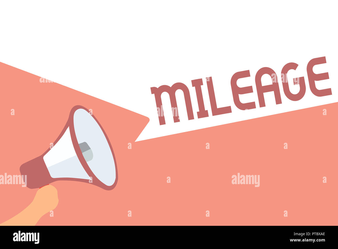 Handwriting text writing Mileage. Concept meaning Number of miles ...