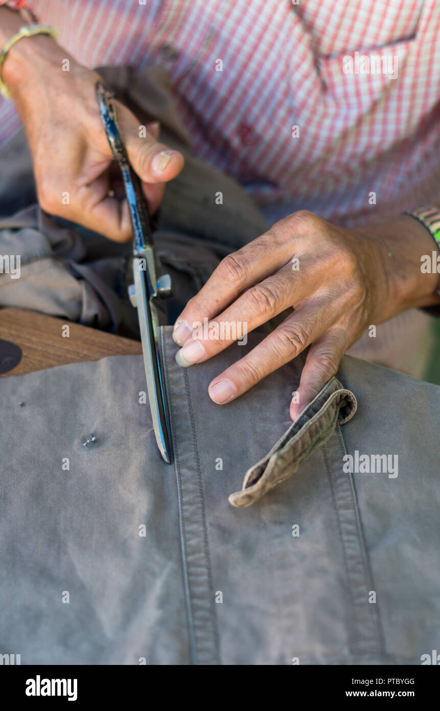 Sewing Process in step cutting Stock Photo - Alamy