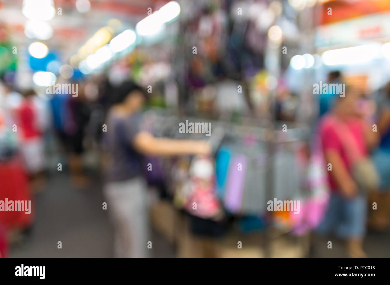 Abstract blurred photo of store blur with customer choose product bokeh ...