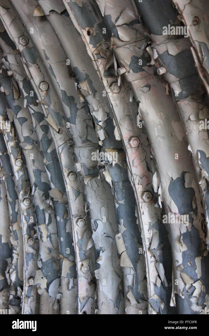 Typical common inner city crumbling infrastructure tunnel that runs ...