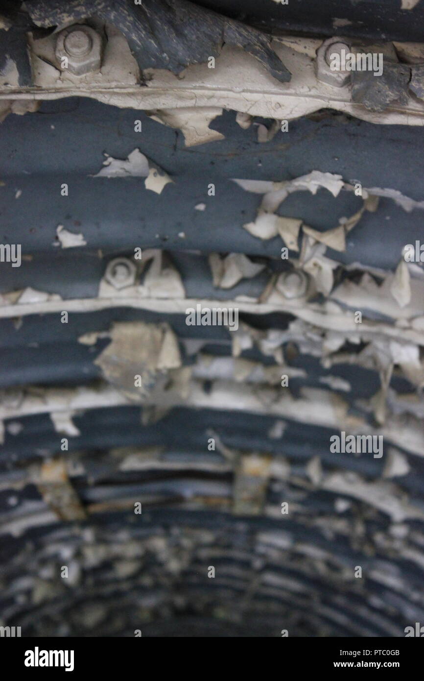 Typical common inner city crumbling infrastructure tunnel that runs ...