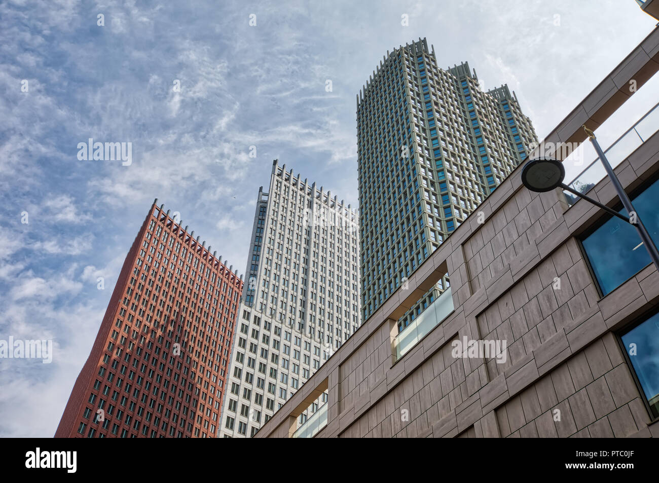 Hague, Netherlands - July 6, 2018: Modern buildings in Den Haag city ...
