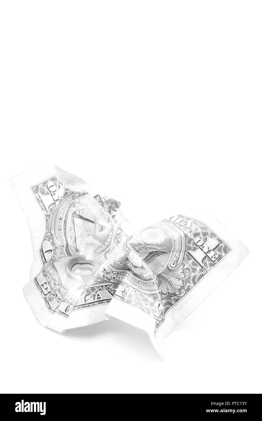 blurred crumpled dollar money background like concept of problem Stock ...