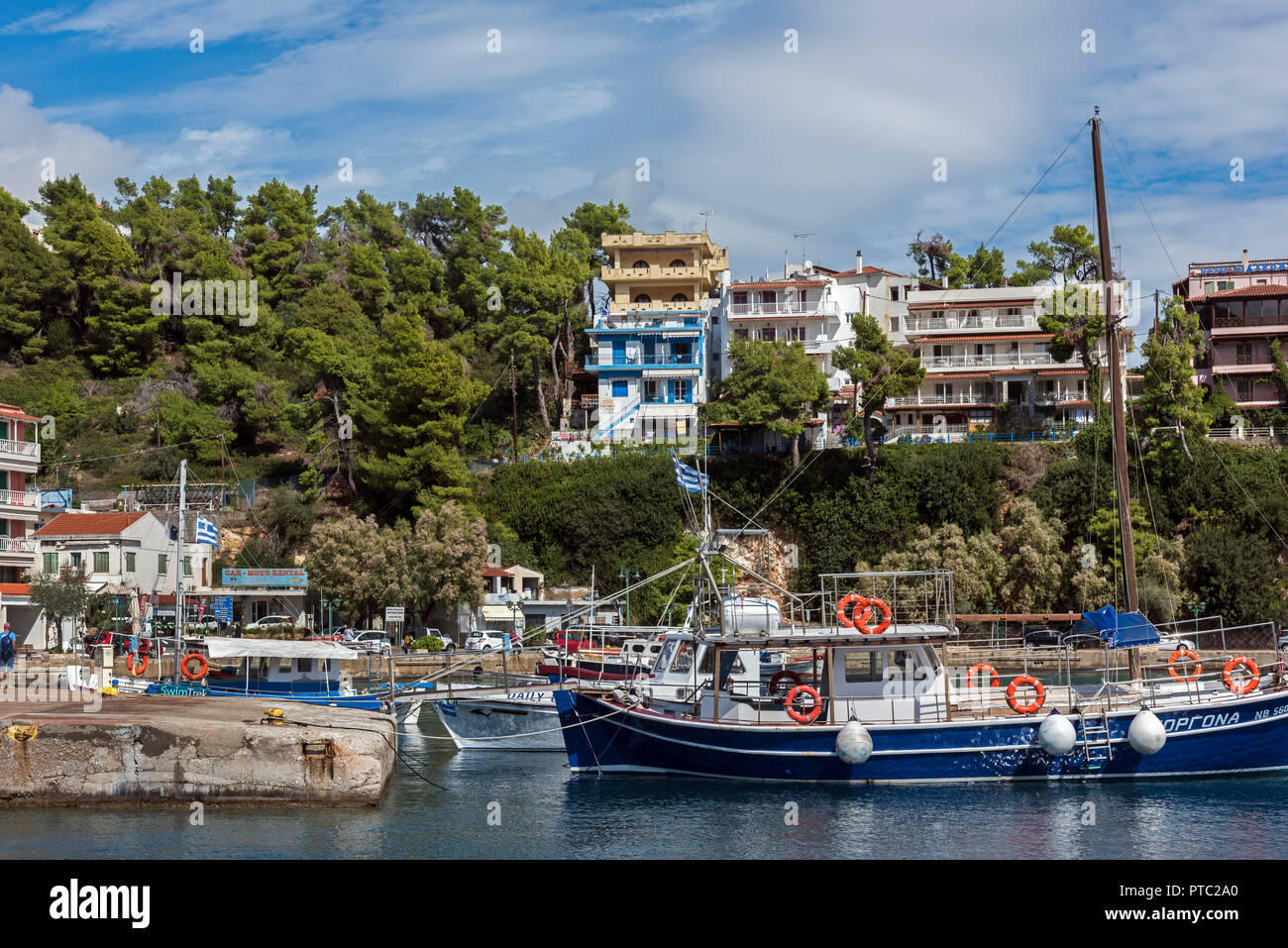 Patitiri Harbour, Alonissos, Northern Sporades Greece Stock Photo - Alamy