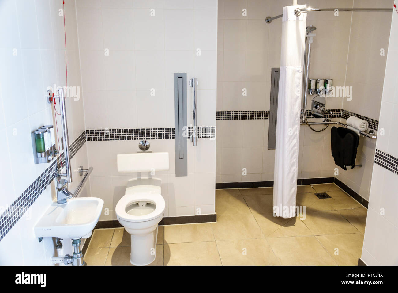 Wheelchair accessible toilet hi-res stock photography and images - Alamy