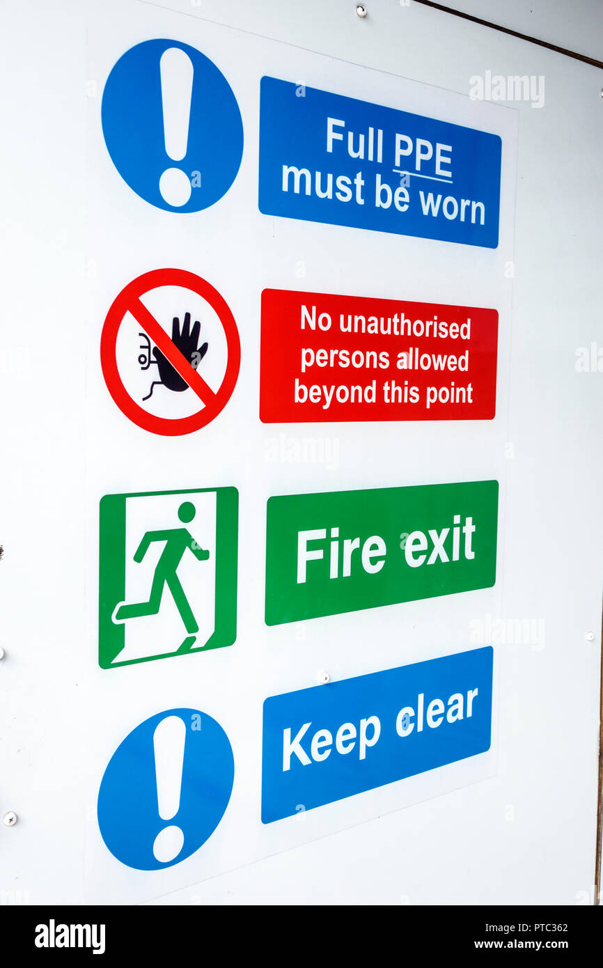 Fire Exit Warning Sign High Resolution Stock Photography and Images - Alamy