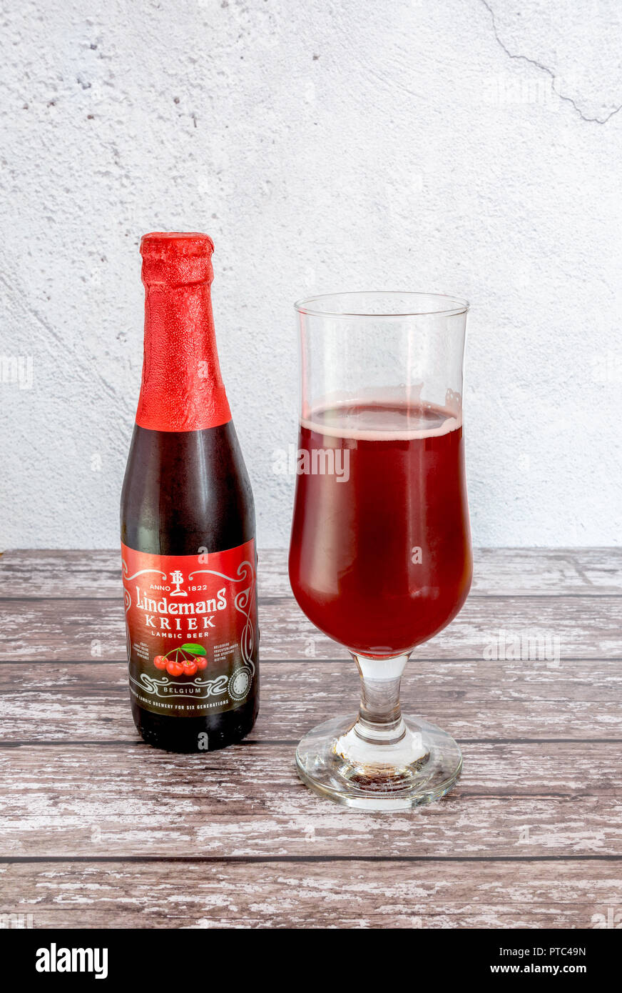 Kriek beer glass hi-res stock photography and images - Alamy