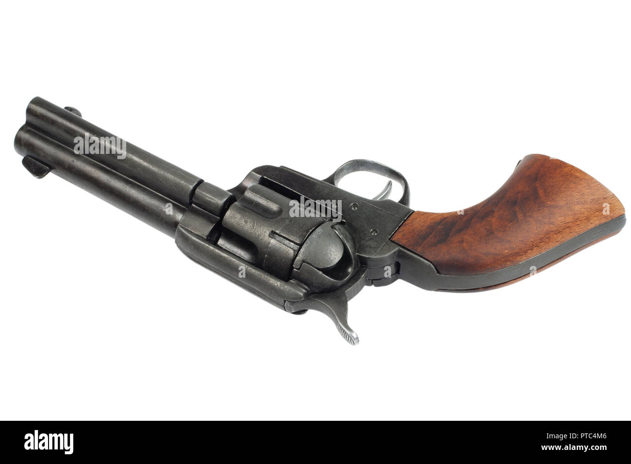 wild west revolver - colt single action army isolated on white ...