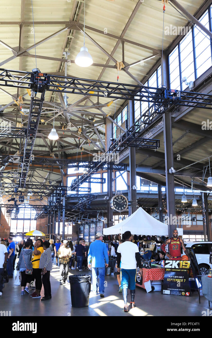 Sunday in trendy Eastern Market in Detroit, inside one of the Sheds ...