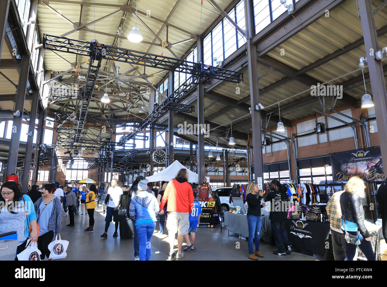 Sunday in trendy Eastern Market in Detroit, inside one of the Sheds ...