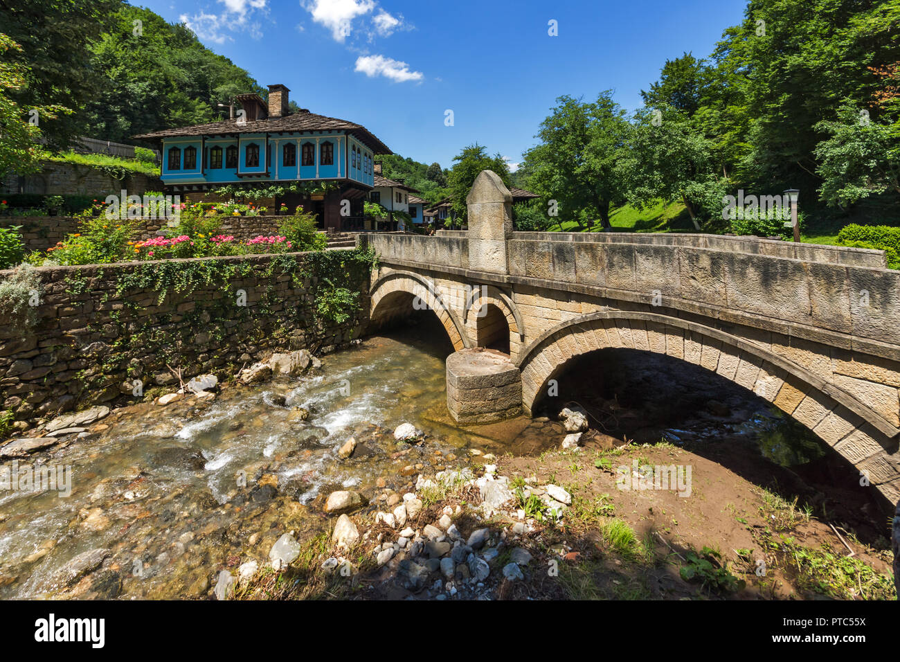 ETAR, GABROVO, BULGARIA- JULY 6, 2018: Old house in Architectural ...