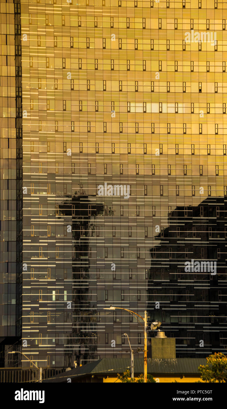 SEATTLE, WA, USA, - JUNE 2018: Glass panelled office building in ...