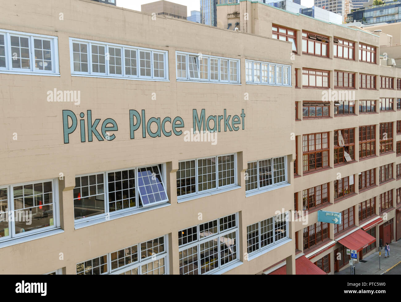 Pike place market sign hi-res stock photography and images - Alamy