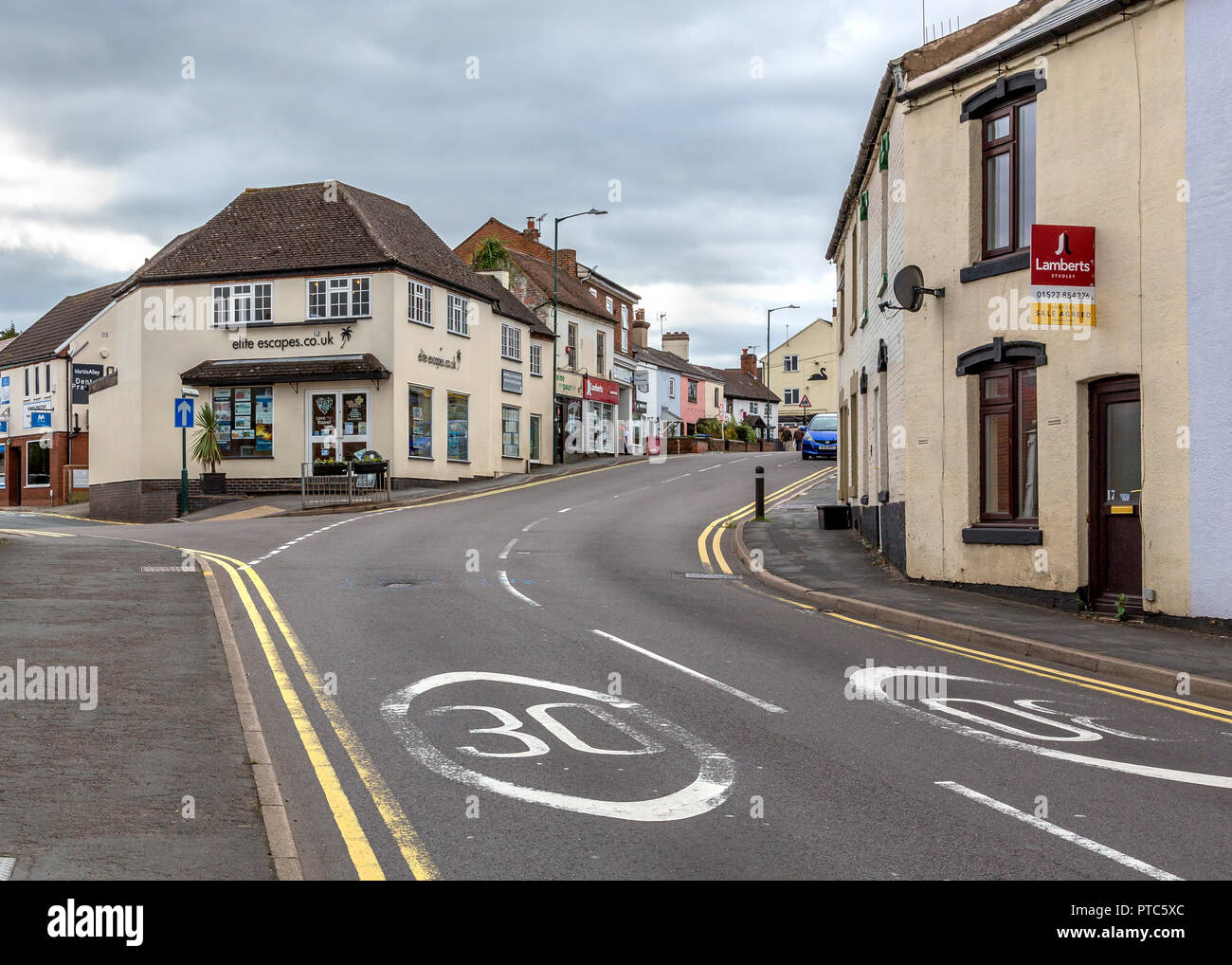 Main streets of Studley, Warwickshire, UK Stock Photo - Alamy