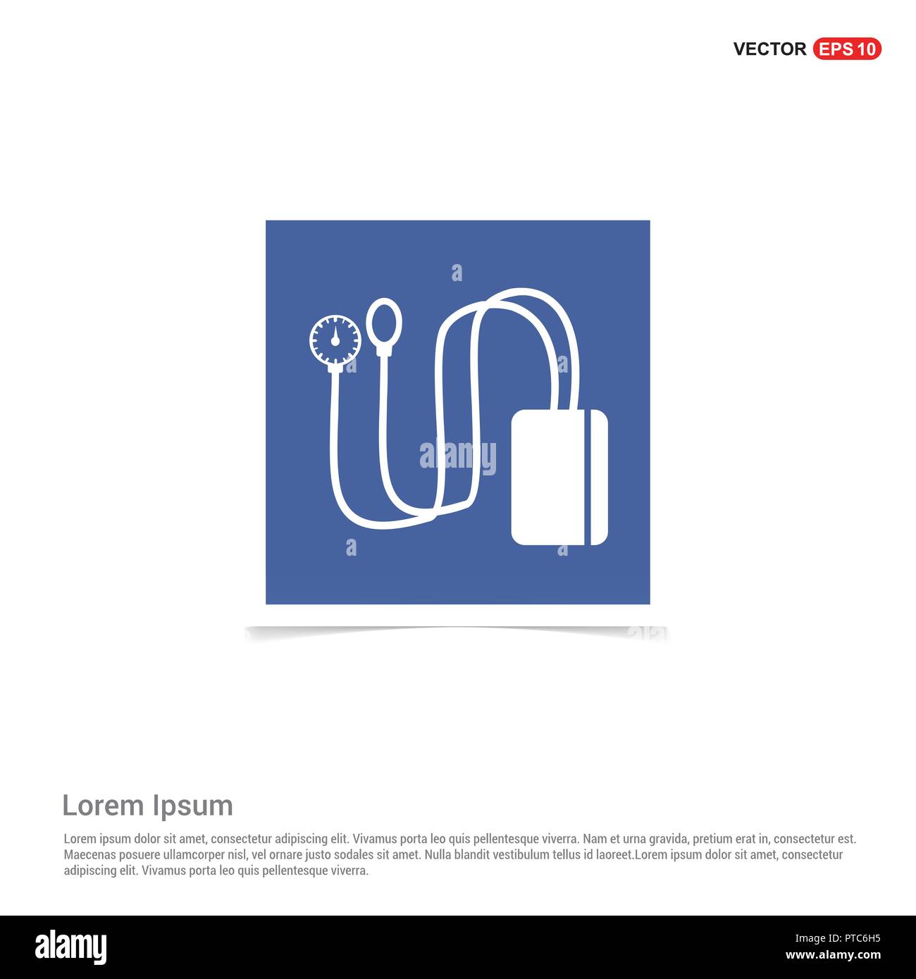 Contour medical mechanical tonometer icon - Blue photo Frame Stock ...