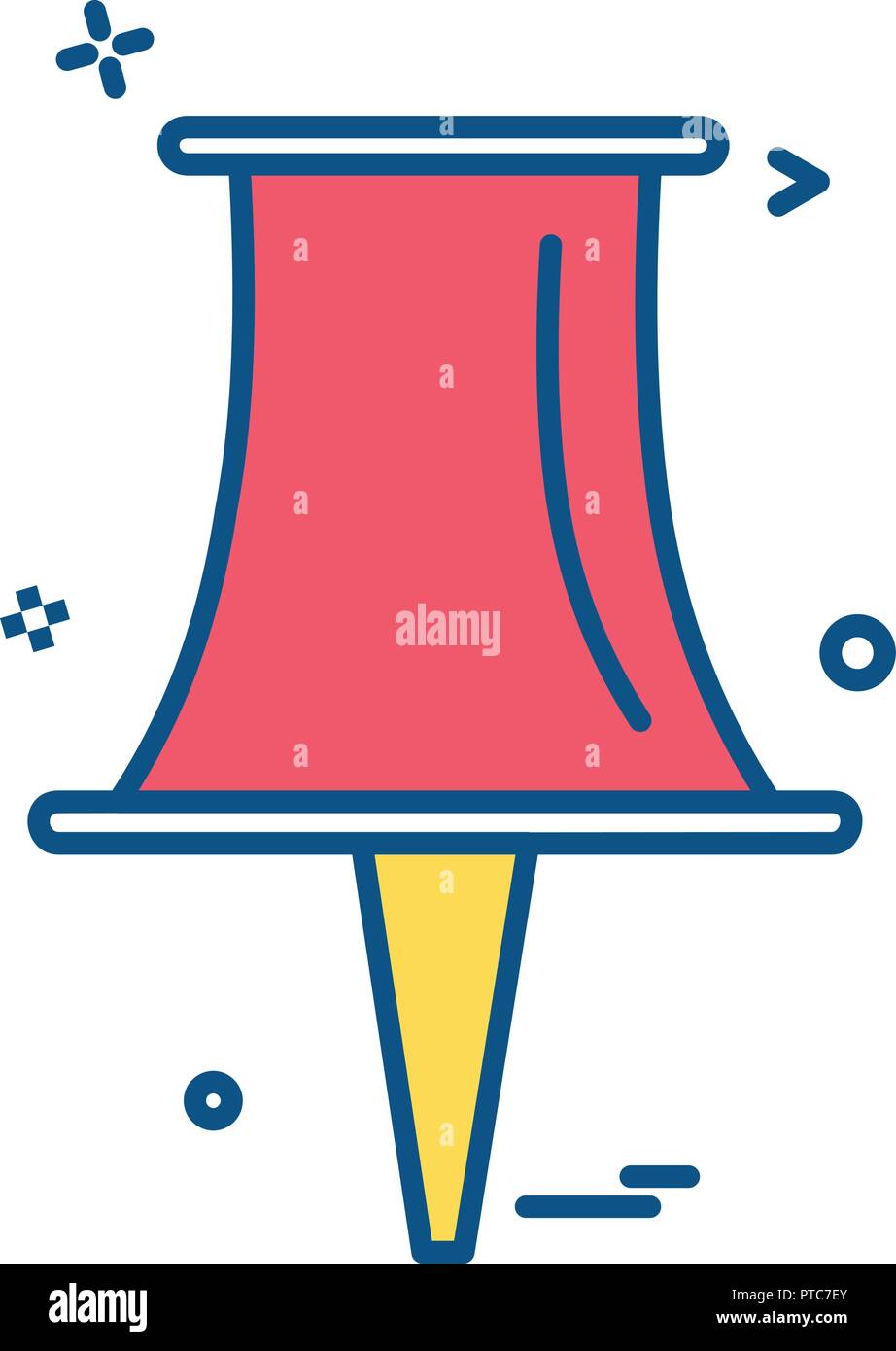 Pin icon design vector Stock Vector Image & Art - Alamy