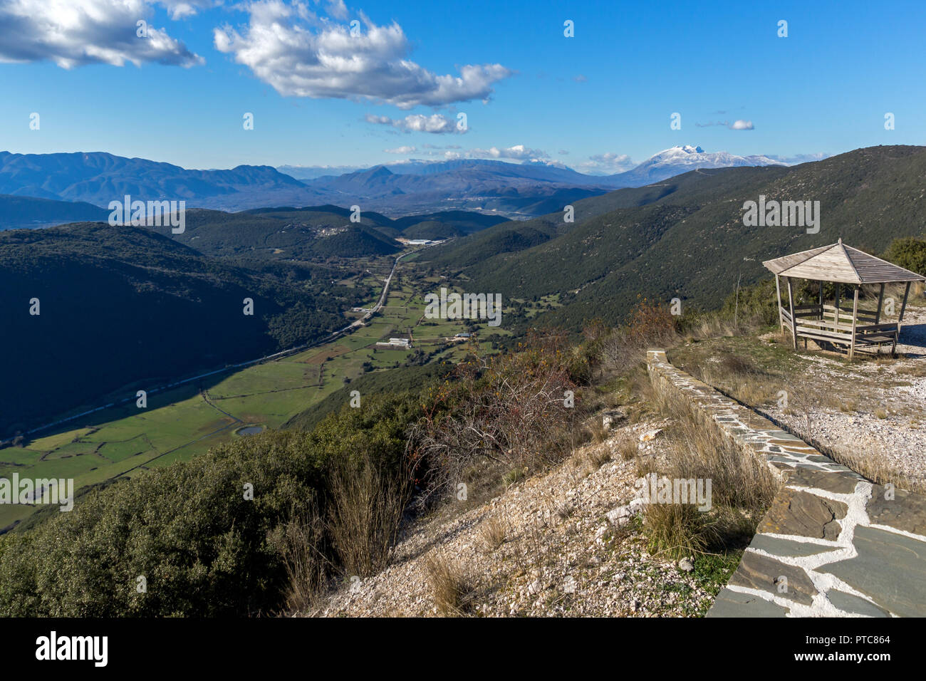 Amazing winter Landscape Pindus mountain, Epirus, Greece Stock Photo ...