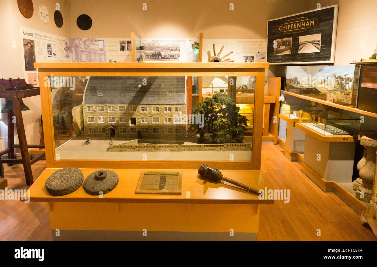 Exhibition display room inside museum, with permission of Chippenham ...