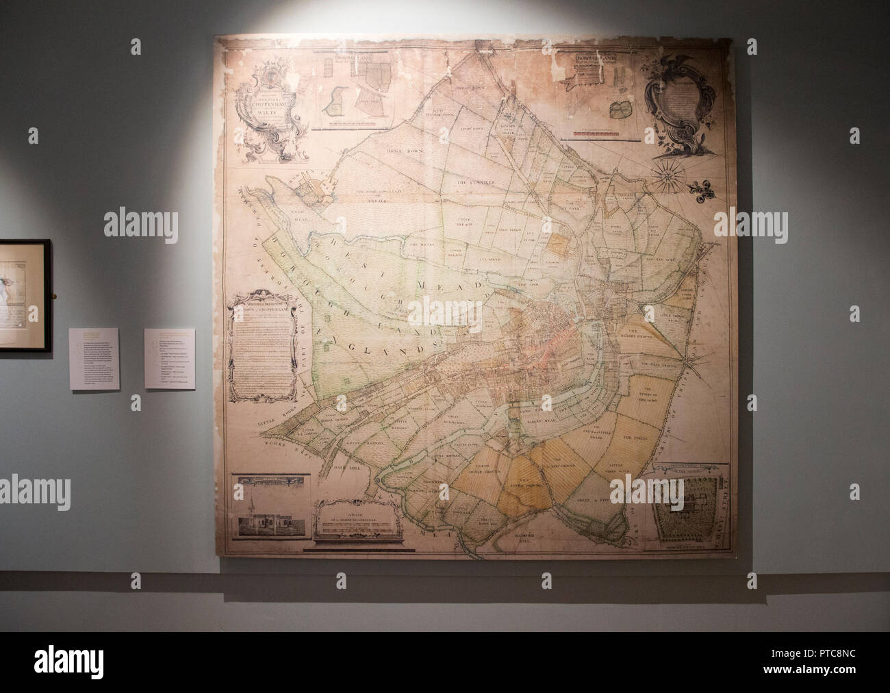 Wall mounted historic map of town of Chippenham with permission of ...