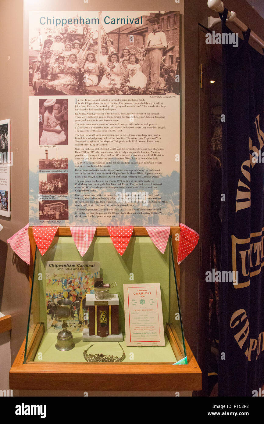 Display cabinet about Chippenham carnival with permission of Chippenham ...