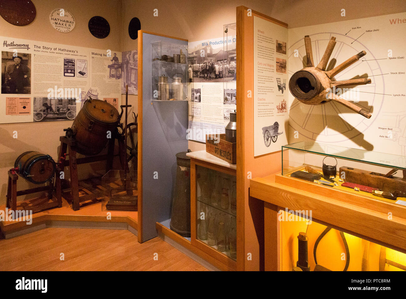 Exhibition display room inside museum, with permission of Chippenham ...