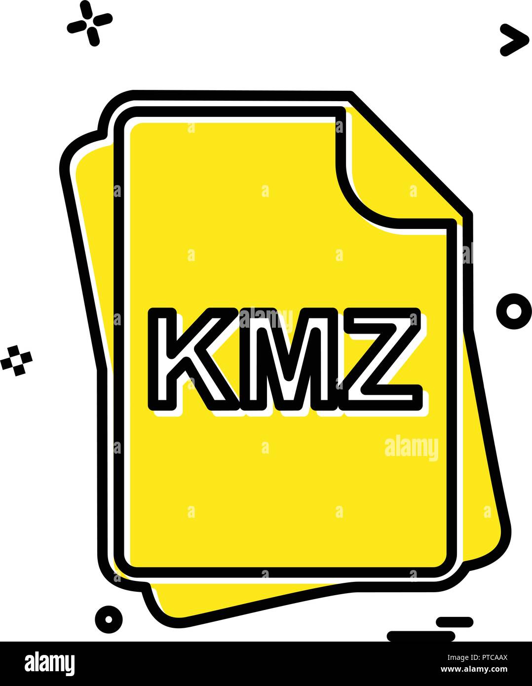 Kmz File Type Icon Design Vector Stock Vector Image And Art Alamy