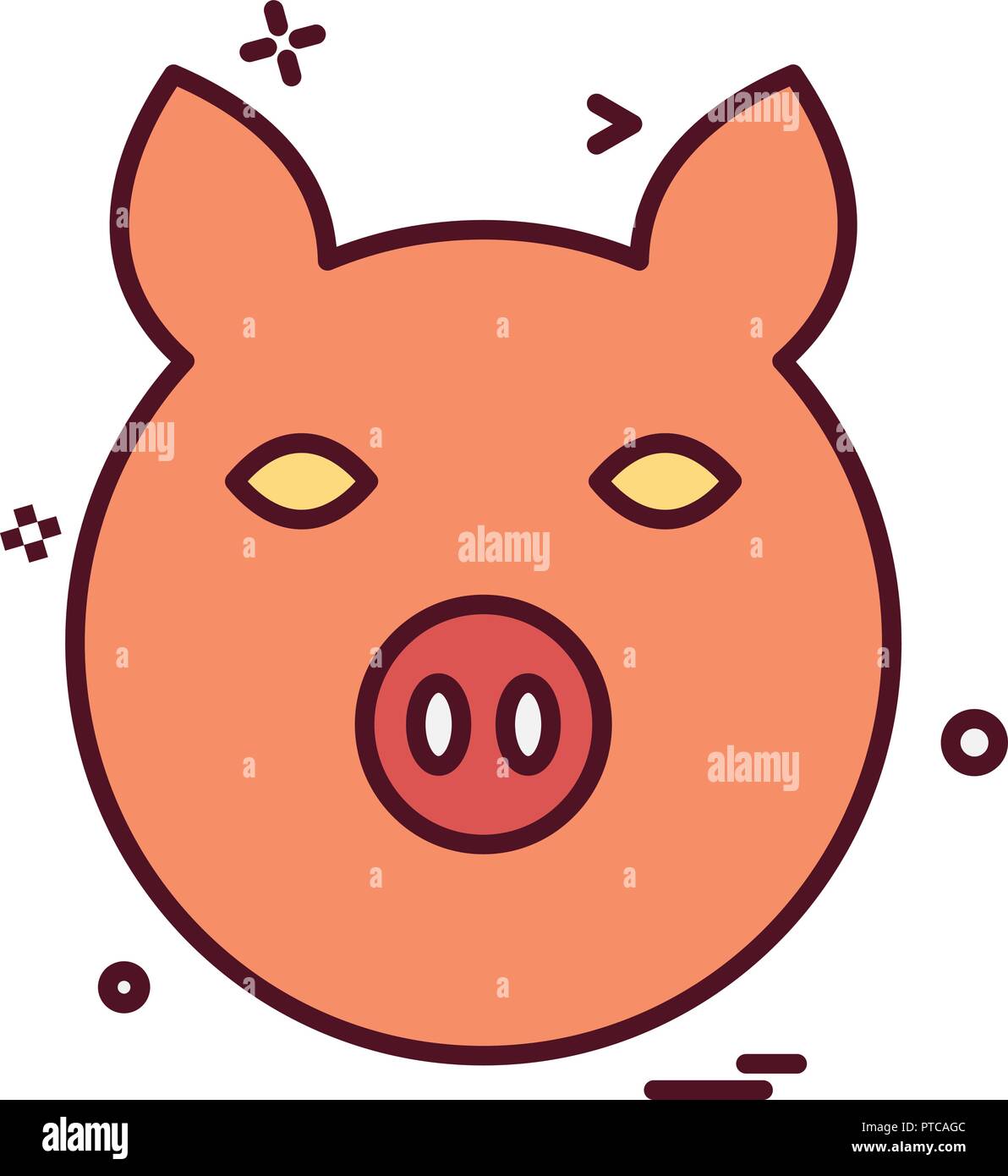 Pig icon design vector Stock Vector Image & Art - Alamy