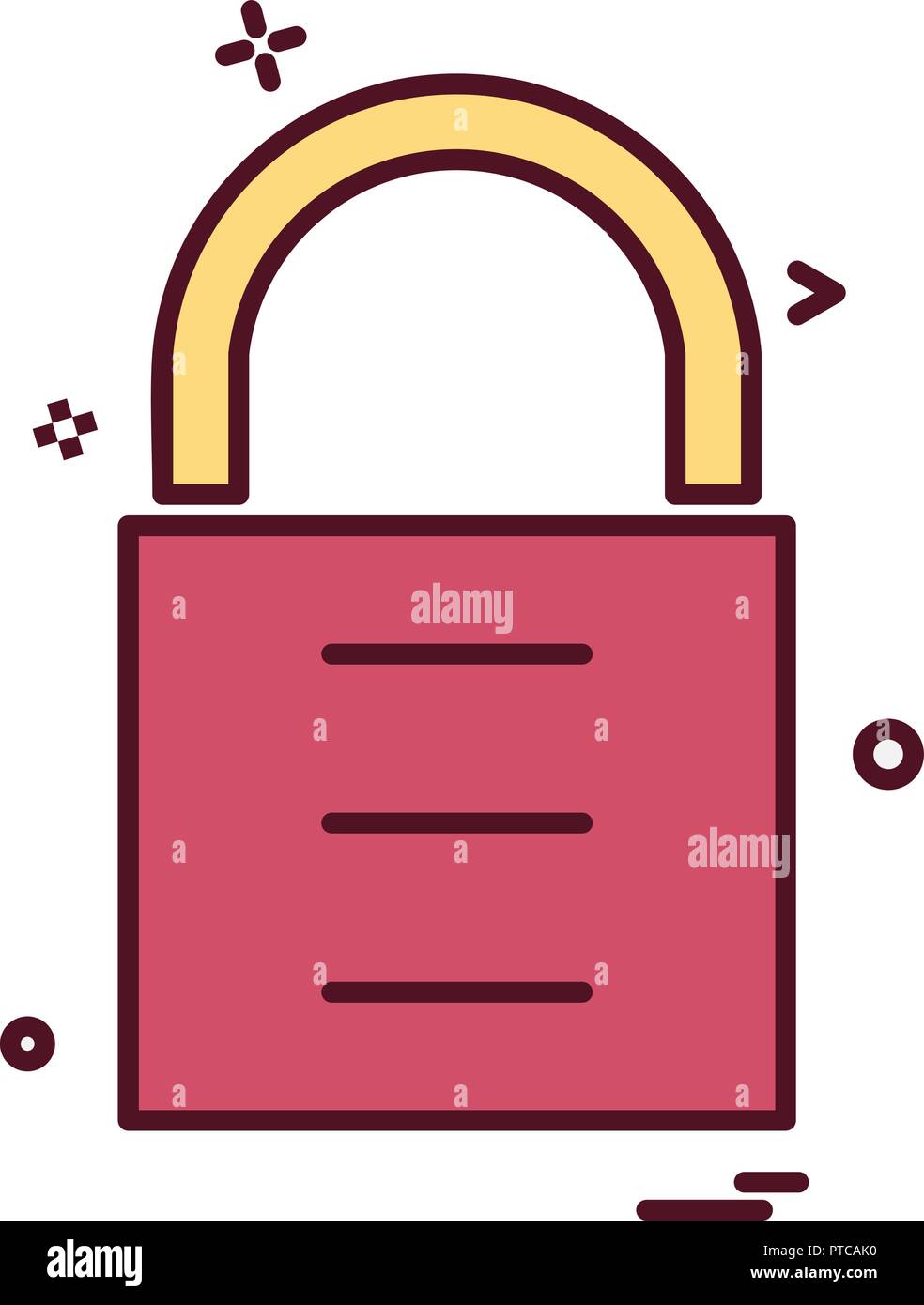 Lock icon design vector Stock Vector Image & Art - Alamy