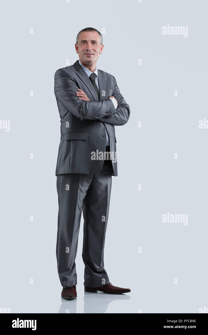 in full growth. portrait of modern business man Stock Photo - Alamy