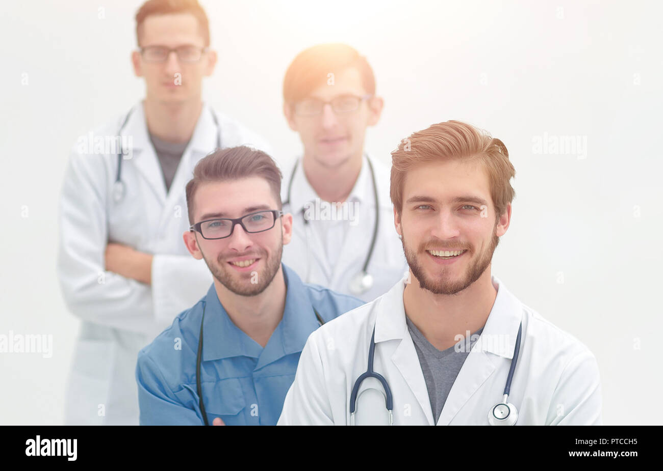 employees of the medical center.isolated on white Stock Photo - Alamy