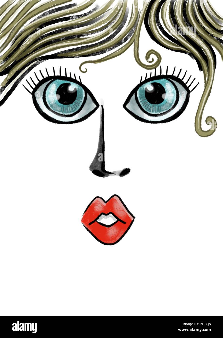 beauty illustration element Stock Photo - Alamy