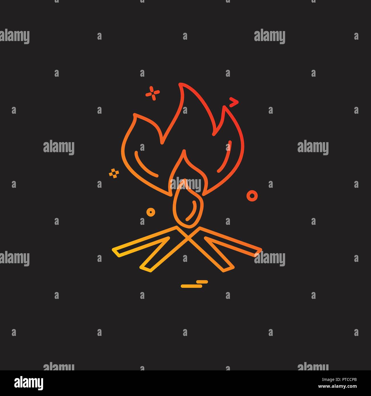 Fire icon design vector Stock Vector Image & Art - Alamy