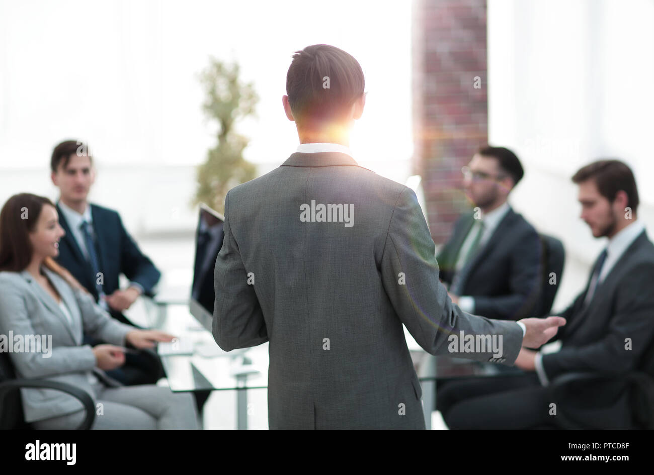 Business conference at modern office, seminar Stock Photo - Alamy