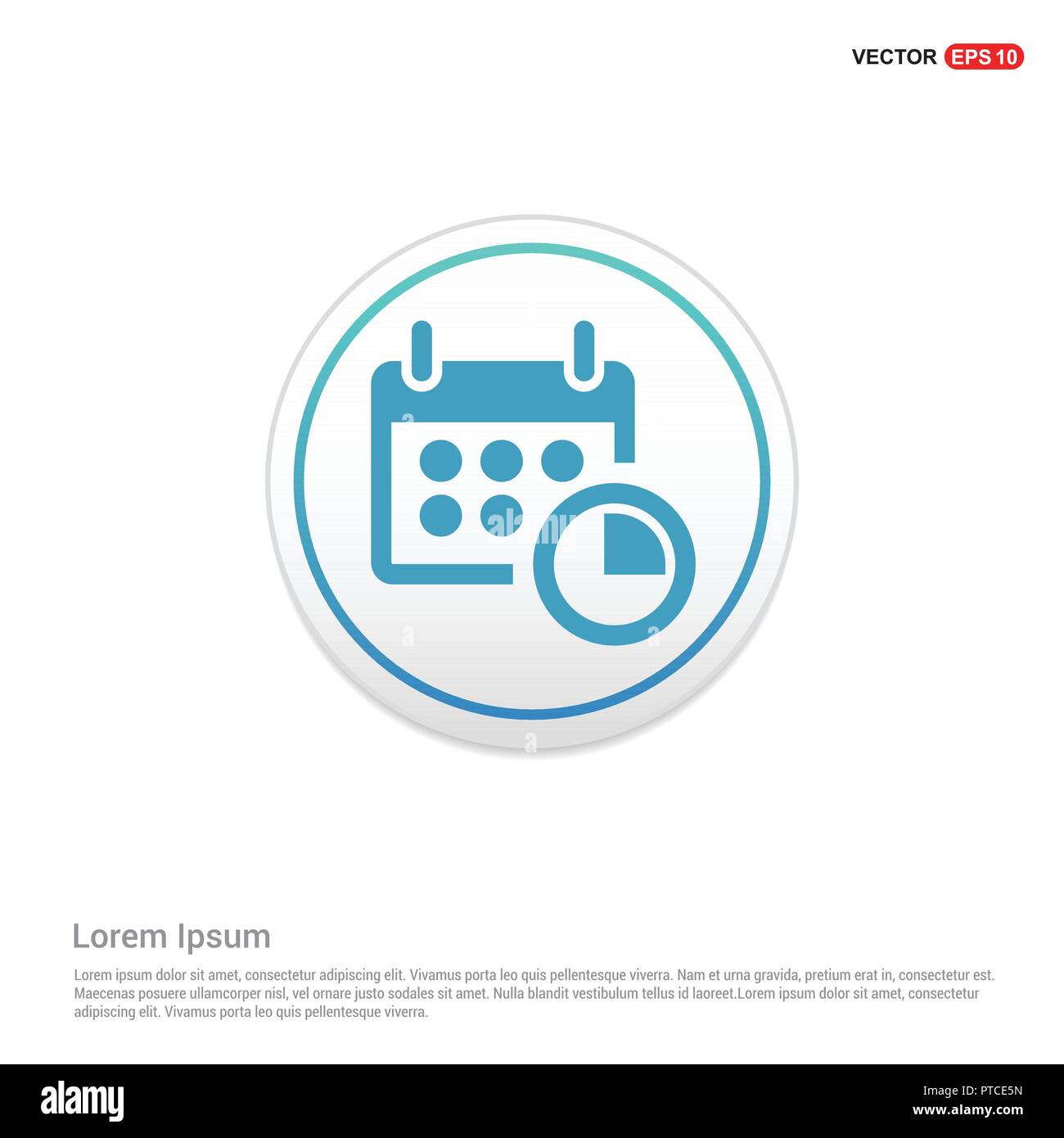 Calendar Icon - white circle button Stock Vector Image & Art - Alamy