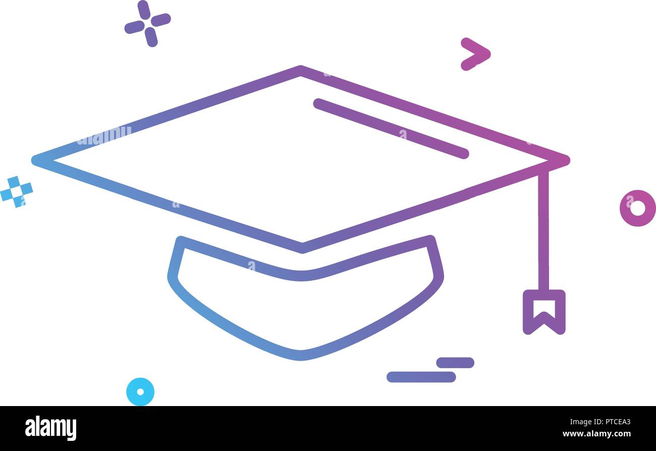 Convocation cap icon design vector Stock Vector Image & Art - Alamy