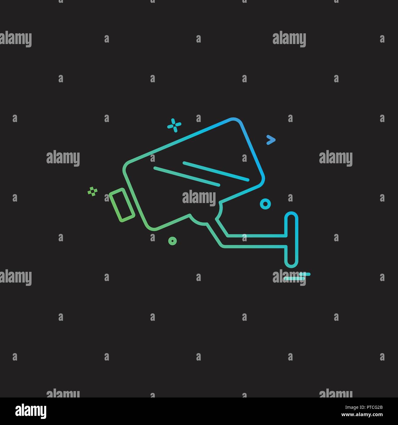 camera meanicons security surveillance icon vector design Stock Vector ...