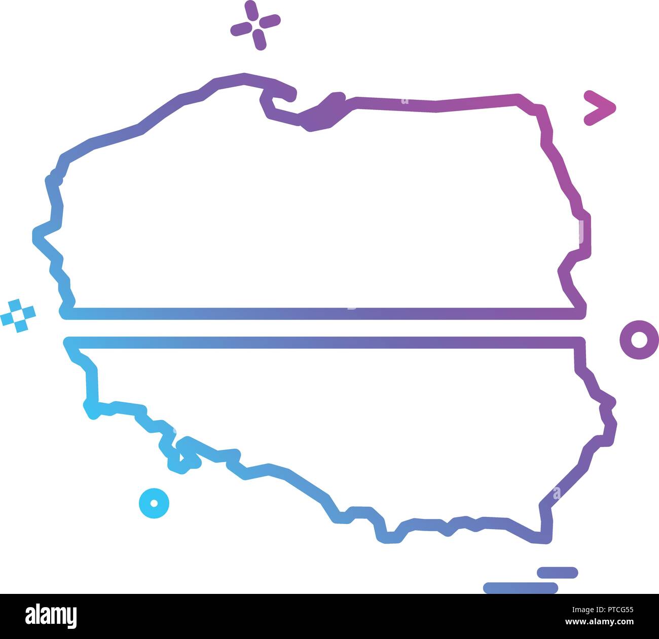 Poland map icon design vector Stock Vector Image & Art - Alamy