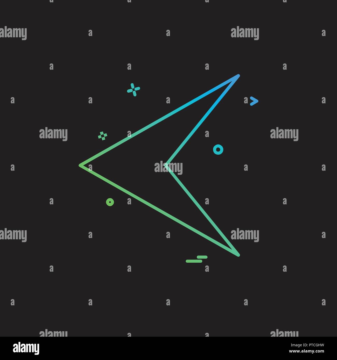 Left arrow icon design vector Stock Vector Image & Art - Alamy