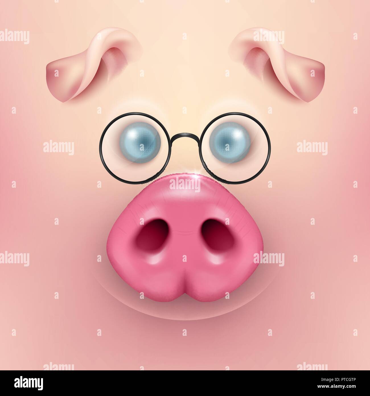 Pig glasses Stock Vector Images - Alamy