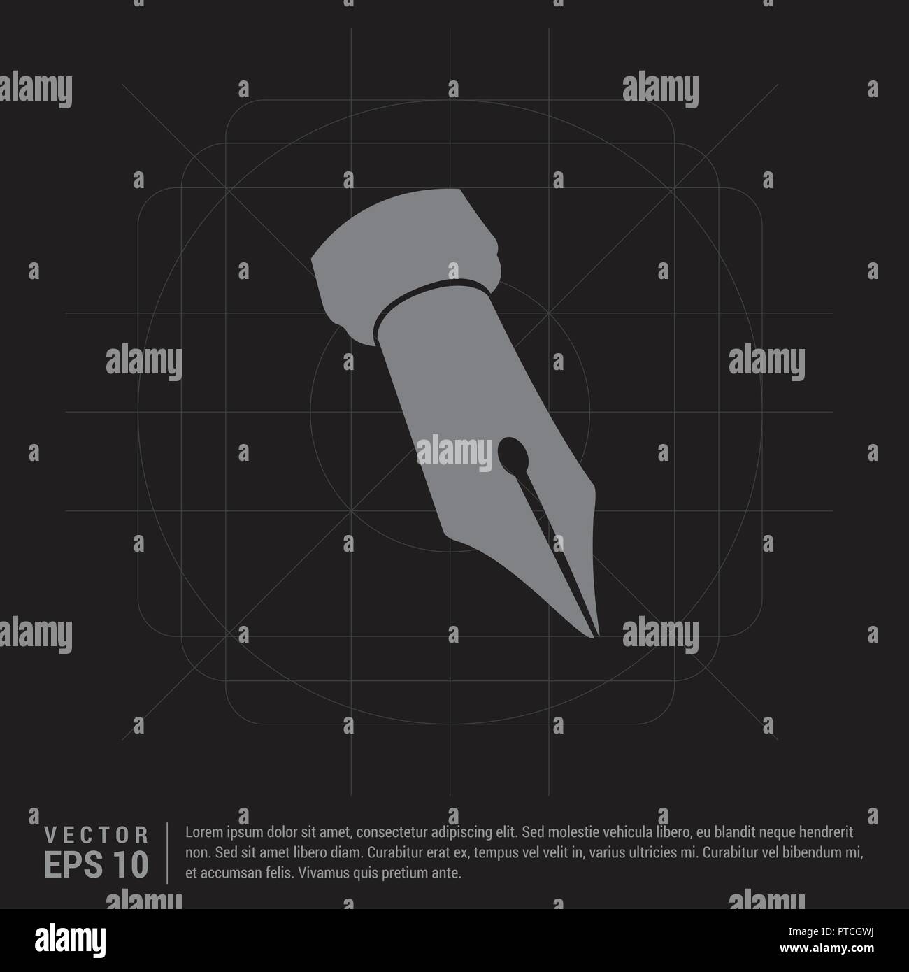 Pen nib icon Stock Vector Image & Art - Alamy