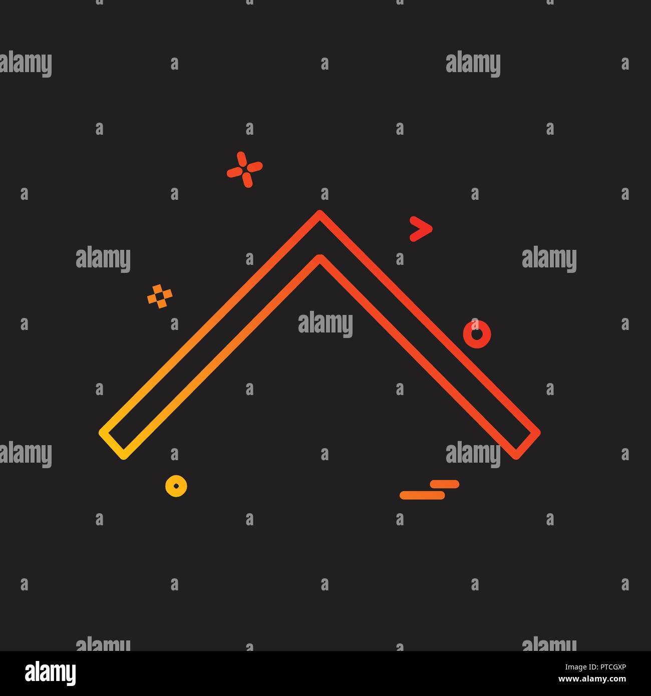 Up arrow icon design vector Stock Vector Image & Art - Alamy