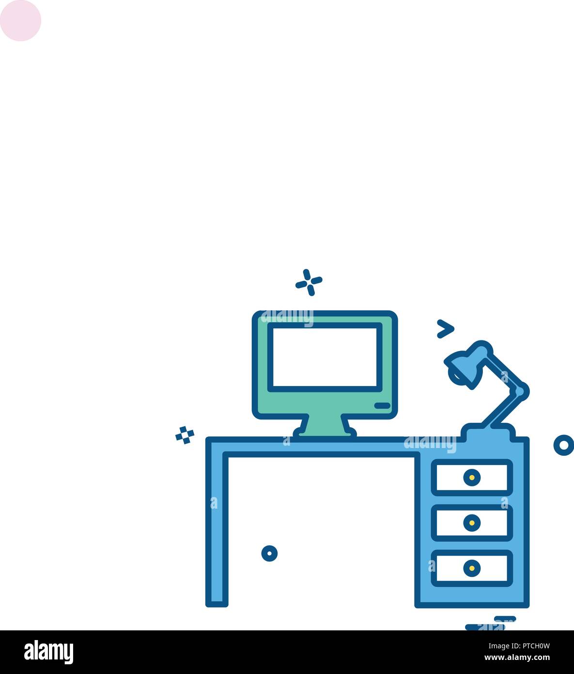 Computer table icon design vector Stock Vector Image & Art - Alamy