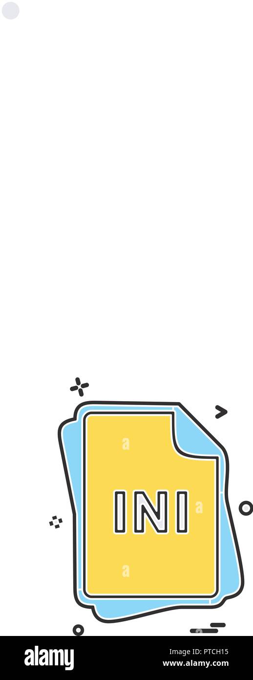 INI file type icon design vector Stock Vector Image & Art - Alamy