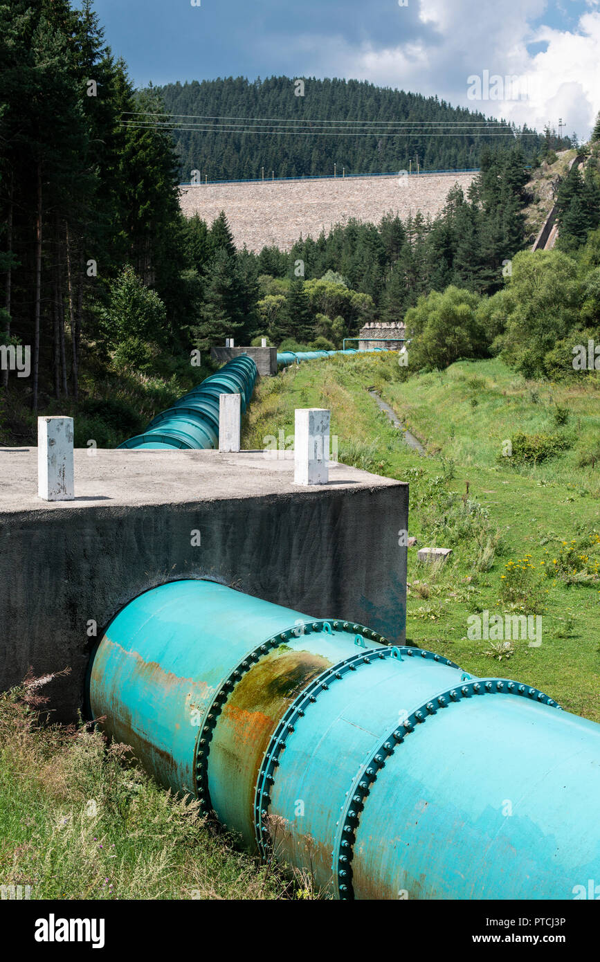 Thick pipes for water supply from a dam Stock Photo - Alamy